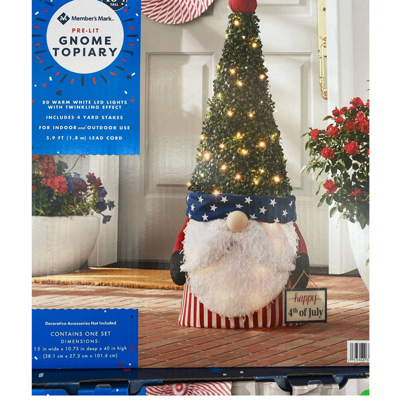 Member's Mark | Accents | Members Mark 4 Prelit 4th Of July Usa Gnome ...